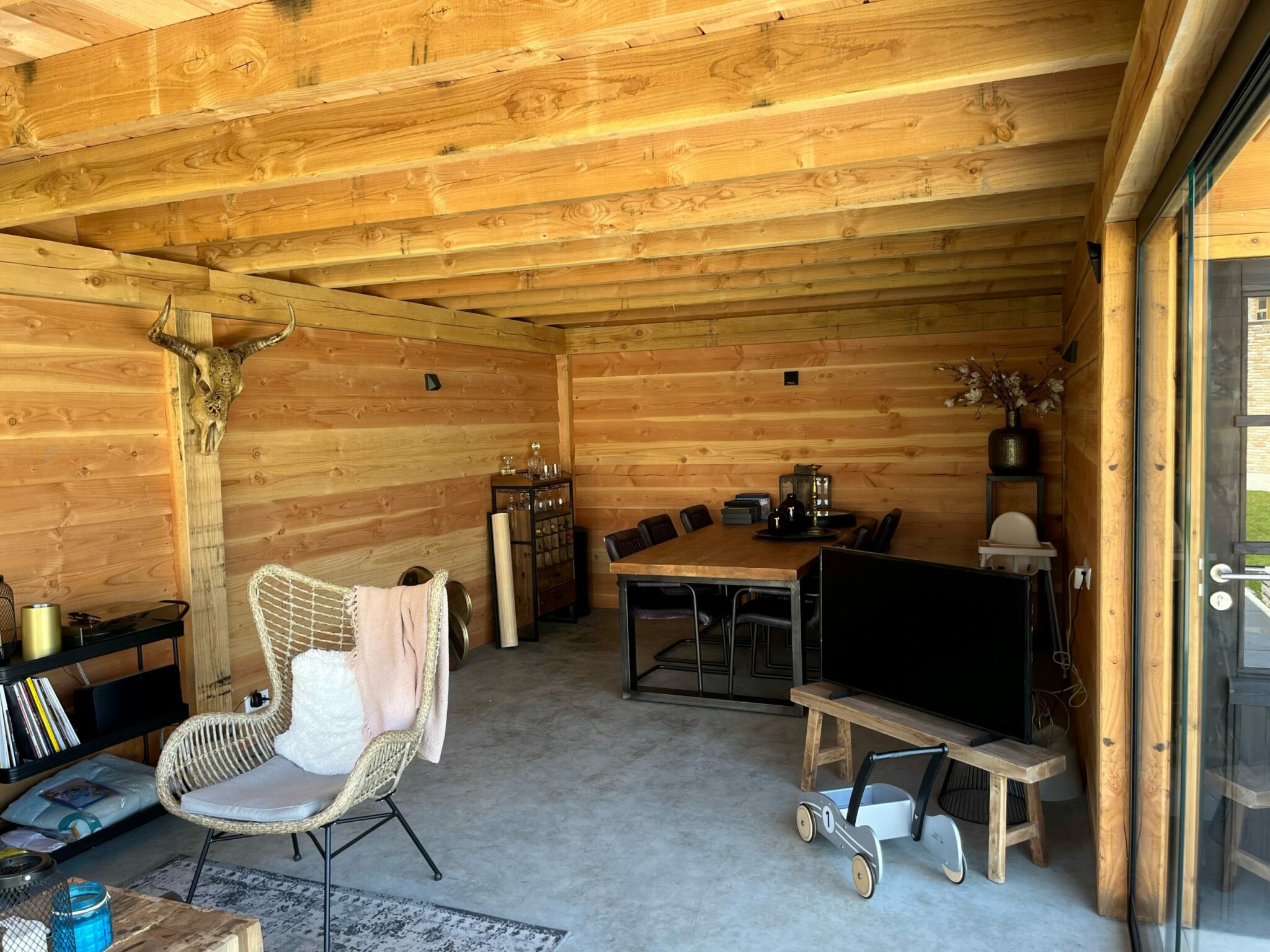 Moderne L-vorm overkapping 780x400cm + 820x400cm 'type Mart’